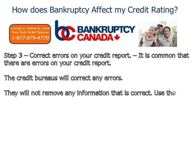 How Does Bankruptcy Affect my Credit Rating?